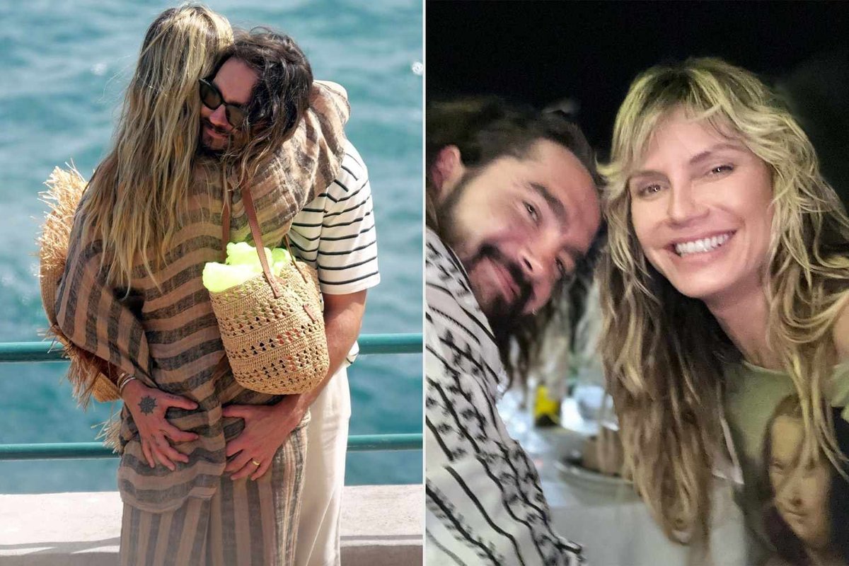 Heidi Klum and Tom Kaulitz Spark Beach PDA in St Barts - Celebrity Storm
